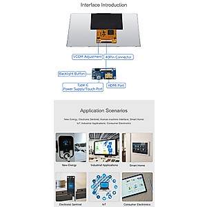 7inch 1024x600 IPS Integrated Display Supports Raspberry Pi 4B/3B+/3B/2B/B+/A+/Zero/Zero W/WH/Zero 2W and Jetson Nano and Windows PC with Acce Cables (No Touch) @XYGStudy (70H-1024600-IPS-B)