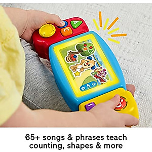 Fisher-Price Laugh & Learn Baby & Toddler Toy Twist & Learn Gamer Pretend Video Game with Lights & Music for Ages 9+ Months