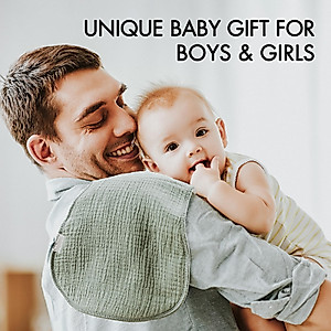 Muslin Burp Cloths for Baby,Organic Burping Cloths for Babies Boys Girls,Spit Up Rags Extra Soft and Absorbent 10 Pack