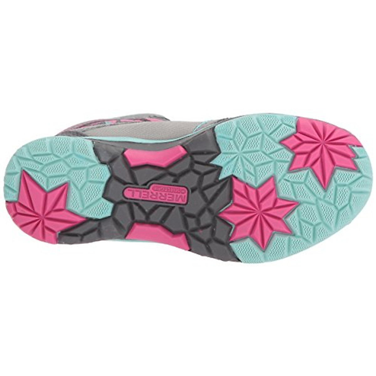 Merrell Kids' Unisex M-Moab Fst Polar Mid A/C Wtrpf Hiking Boot, Grey/Multi, 2 Wide US Little Kid