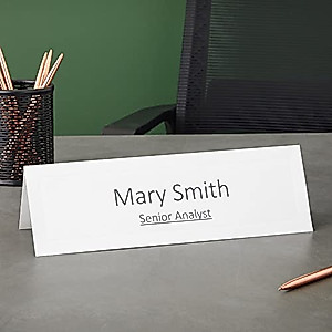 Place Cards - 60-Pack Large Tent Cards, Blank Foldover Table Placecards, Seat Assignment for Wedding, Holiday Dinner, Restaurant Reservation, Laser and Inkjet Printer Friendly, 3.5 x 11 Inches