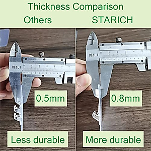 STARICH Shower Caddy Adhesive Replacement Sticker Flat Hook Adhesive Shower Caddy Hooks Flat Hook Flat Shower Caddy Hooks Transparent Strong Hook for Bathroom Shower Organizer Hanging Kitchen 6 Pack