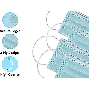 ARTISANS VILLAGE Disposable Non-Woven Thick 3-Layer Safety Face Mask (Pack of 2000) - Breathable and Comfortable Elastic Ear Loop