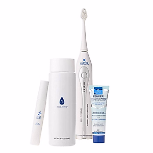 LUSTER Premium White Pro Sonic Dental Teeth Whitening System with Power Sonic Toothbrush