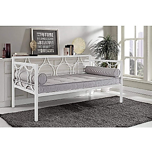 Daybed Skirt with Split Corners Twin Size Dust Ruffle Bedskirt - Bed Skirt for Day beds- Split Corners, Ruffle Gather- Genuine Poly Cotton/Microfiber - 21 Inch Bed Skirt Twin Size White Bed Skirts