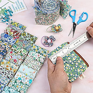 45 Pcs Fabric Jelly Rolls, Jelly Roll Fabric Strips for Quilting, Patchwork Craft Cotton Quilting Fabric, Quilting Fabric, Plain Weave Cotton Fabric（Blue Series)