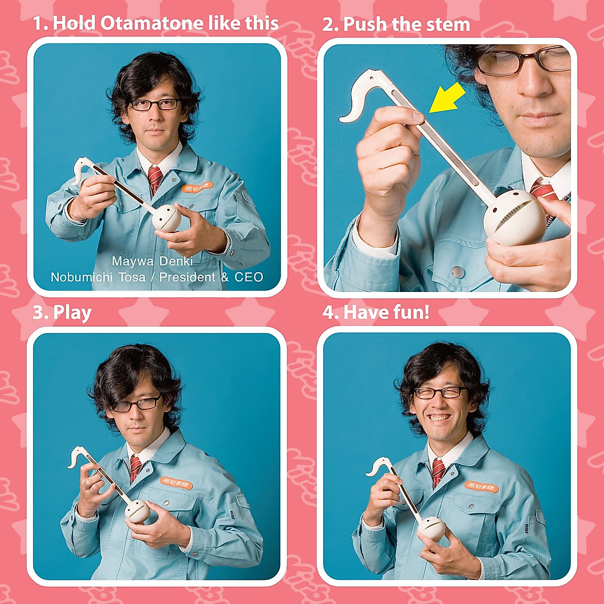 Otamatone Electronic Musical Instrument Portable Synthesizer Kirby Regular + Melody 2 Piece Bundle