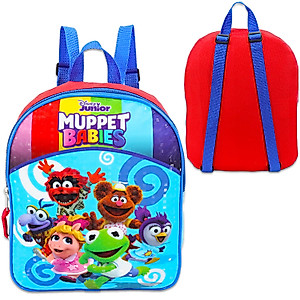 Disney Bundle Muppet Babies MINI Backpack Set ~ 3 Pc Bundle With 11 inch School Bag for Toddlers, Kids, Stickers, and Tattoos (Muppet Supplies)
