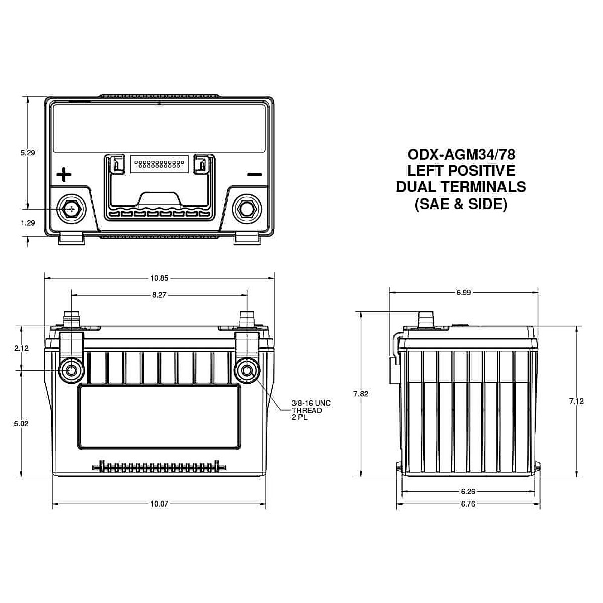 Odyssey Battery ODX-AGM3478 Extreme Series AGM Battery