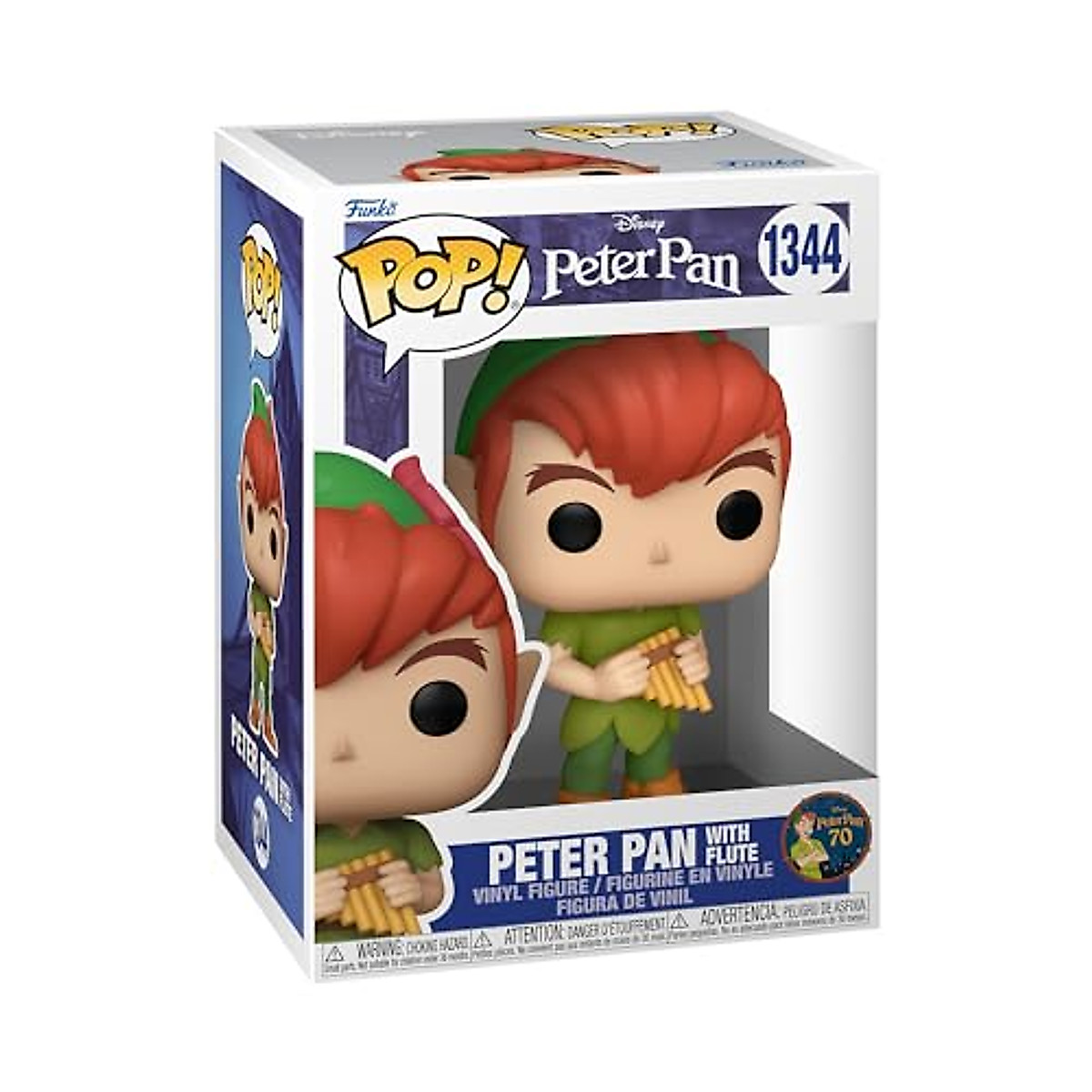 Funko POP! Disney: Peter Pan 70th - Peter Pan with Flute - Collectable Vinyl Figure - Gift Idea - Official Merchandise - for Kids & Adults - Movies Fans - Model Figure for Collectors and Display