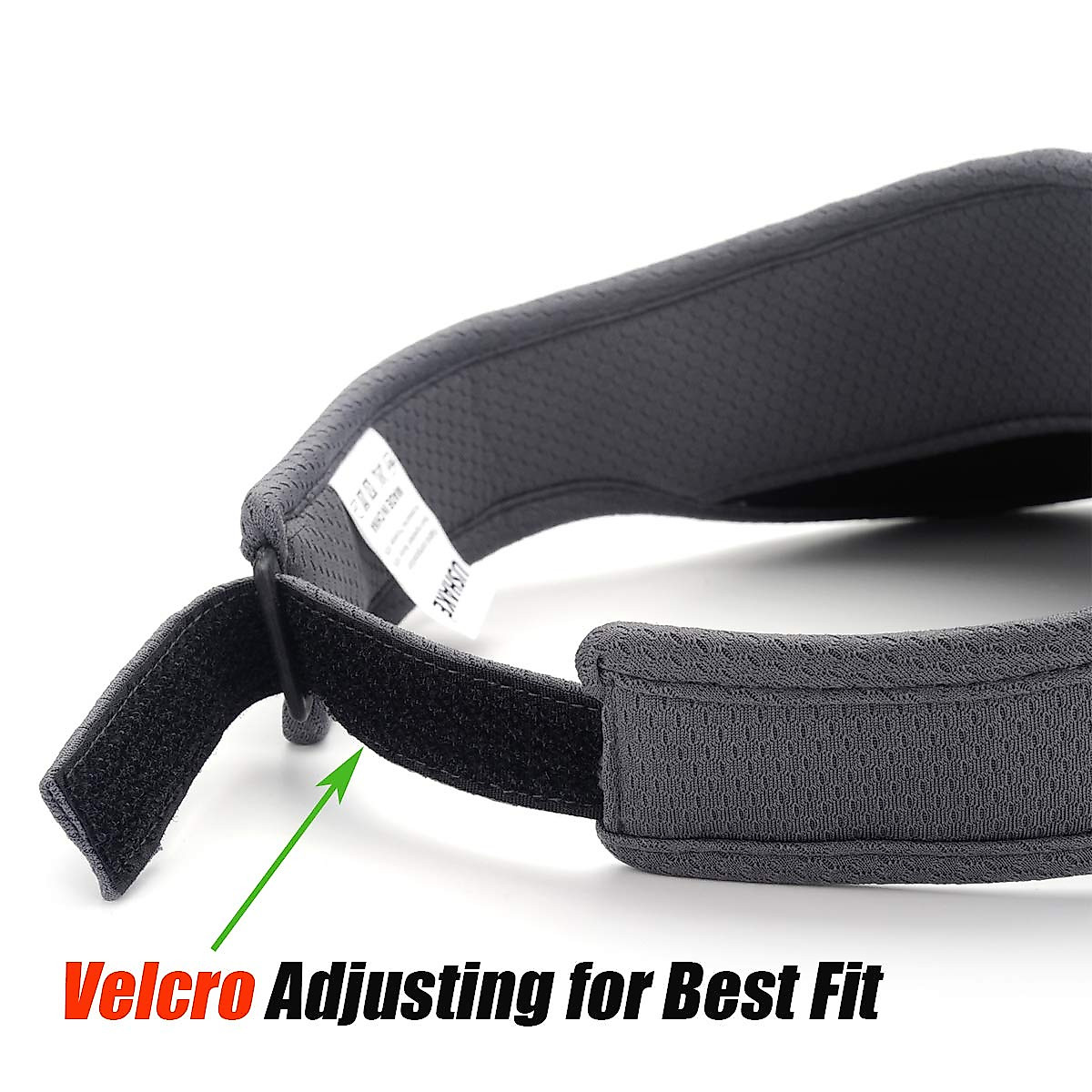 USHAKE Sun Visor Hat - Ultimate Protection and Comfort for Outdoor Activities - Golf Running Jogging Tennis Hiking Dark Grey