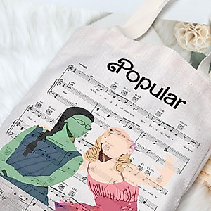 G2TUP Elphaba & Glinda Musical Tote Bag Elphaba & Glinda Fans Gift Elphaba Popular Musical Shoulder Bag Glinda Musical Merch (Popular TG)