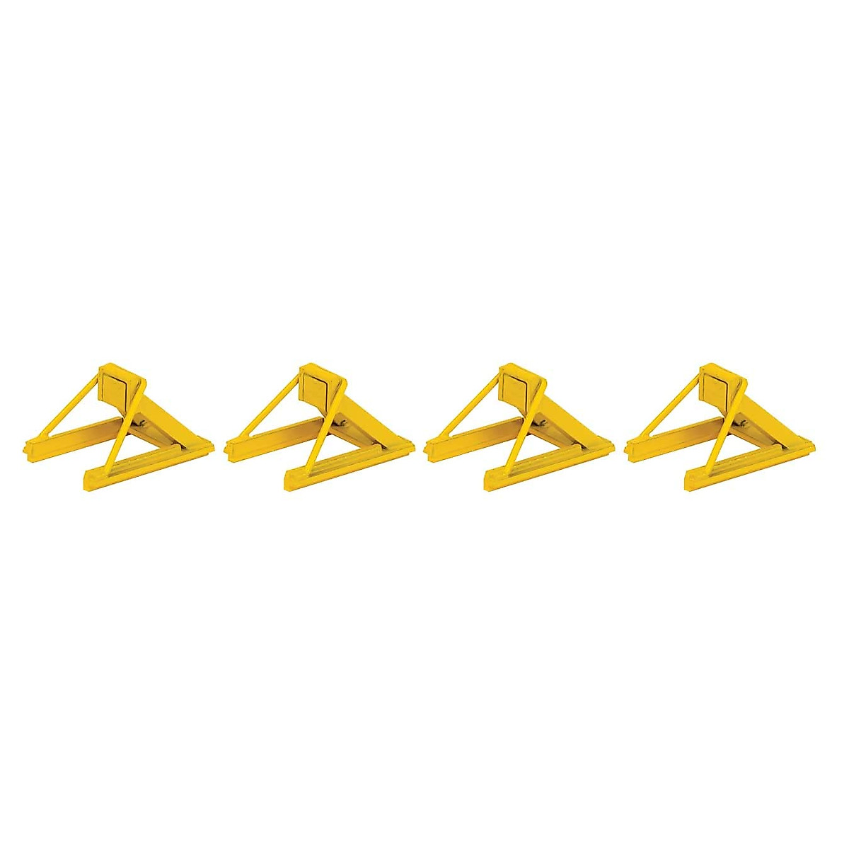 Walthers HO Scale Assembled Train Track Bumper 4-Pack - Yellow