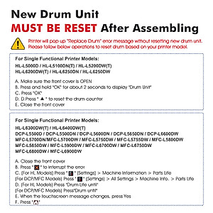 Toner Bank Compatible DR820 Drum Unit Replacement for Brother DR820 DR-820 DR 820 Work with Brother HL-L6200DW MFC-L5850DW HLL6200DW MFC-L5900DW MFC-L5700DW HL-L5200DW MFC-L6800DW Printer-1 Pack