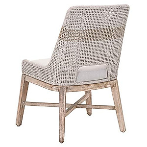 MAKLAINE Rope Dining Side Chair in Taupe and White (Set of 2)