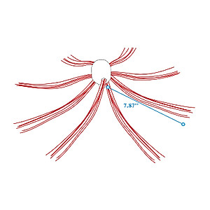 Chimney Brush, Electrical Rotary Drill Drive Sweeping Cleaning Tool for Sweeping Fireplace (1 Bristle)