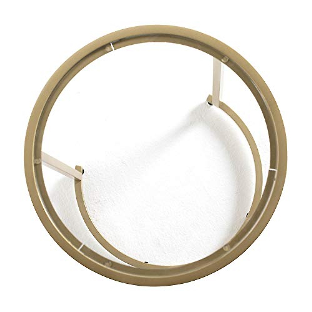 Studio Designs Home Camber Modern 20" and 14.5" Round Set of Nesting Tables in Gold/Clear Glass