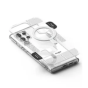 Ringke Magnetic Plate Compatible with MagSafe Accessories, Universal Adhesive Magnet Stickers with Installation Attachment Guide - White