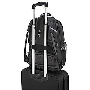 Targus DrifterTrek Backpack with USB Power Pass-Thru Port, Air-Mesh Back Support, Protective Cradle Fits 11.6-15.6-Inch Laptop, Black/Grey (TSB956GL)