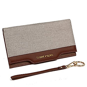 travel inspira RFID Blocking Passport Wallet for Women - Stylish, Multi-Purpose Document Holder