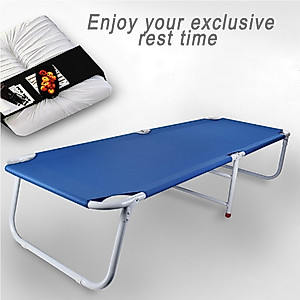 Toxz Folding Single Bed Folding Office Napping Bed Folding Bed Outdoor Camp Bed,Tough Oxford Cloth,Security Locks, Breathable Anti-Slip(Ship from US!)