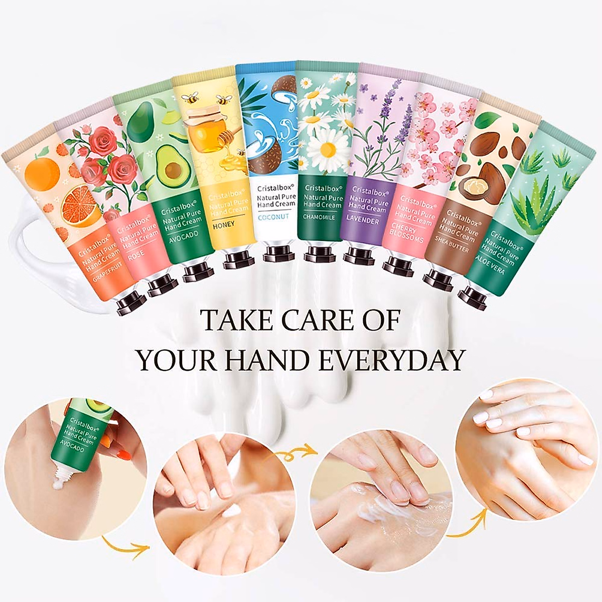18 Pack Hand Cream Gift Set Bulk Small Hand Lotion for Dry Cracked Hands,Moisturizing Lotion Gift Set With Shea Butter For Women,Mini Travel Size Lotion Bulk Gift For Women Wife Girlfriend Mother