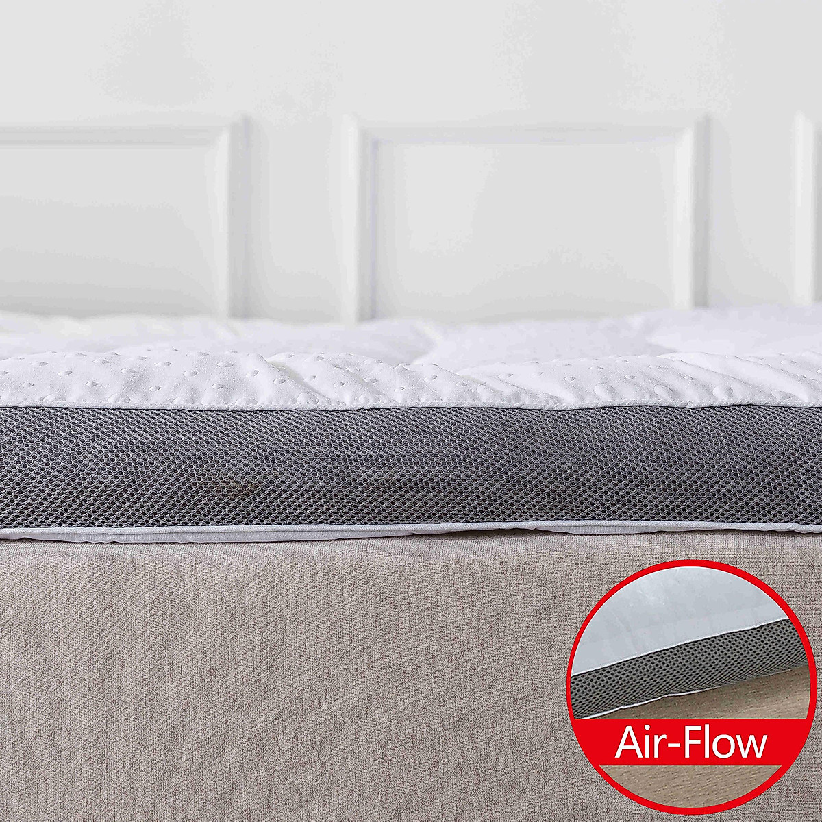 BEIVIG Mattress Topper Full Mattress Pad Protector - Quality Plush Luxury Down Alternative Pillow Top - Extra Thick Mattress Cover(Full Size), White