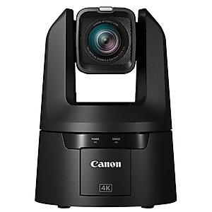 Canon CR-N500 Pro PTZ Camera BK 15x Optical Zoom lens, 1” 4K 30p Dual Pixel AF Sensor, 3G-SDI, HDMI, IP Video Out, NDI|HX2, SRT- Church, Live Events, Streaming Conference, Classroom, Esports, Vlogging