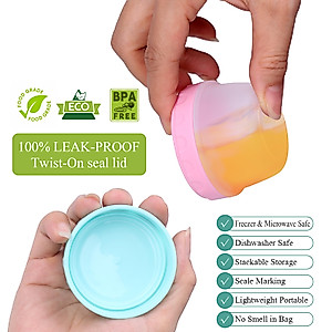 TOUWMX 12 Pack Salad Dressing Containers, 2oz Leakproof Sauce Containers with Lids, Portable Lunch Box Accessories, BPA Free, Microwave & Dishwasher Safe