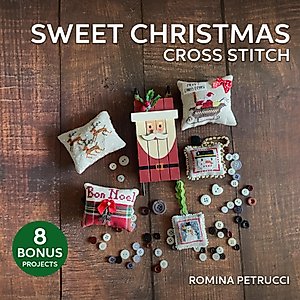 Sweet Christmas Cross Stitch: Delightful Small Patterns for Ornaments | Includes Three Alphabets for Customized Crafting