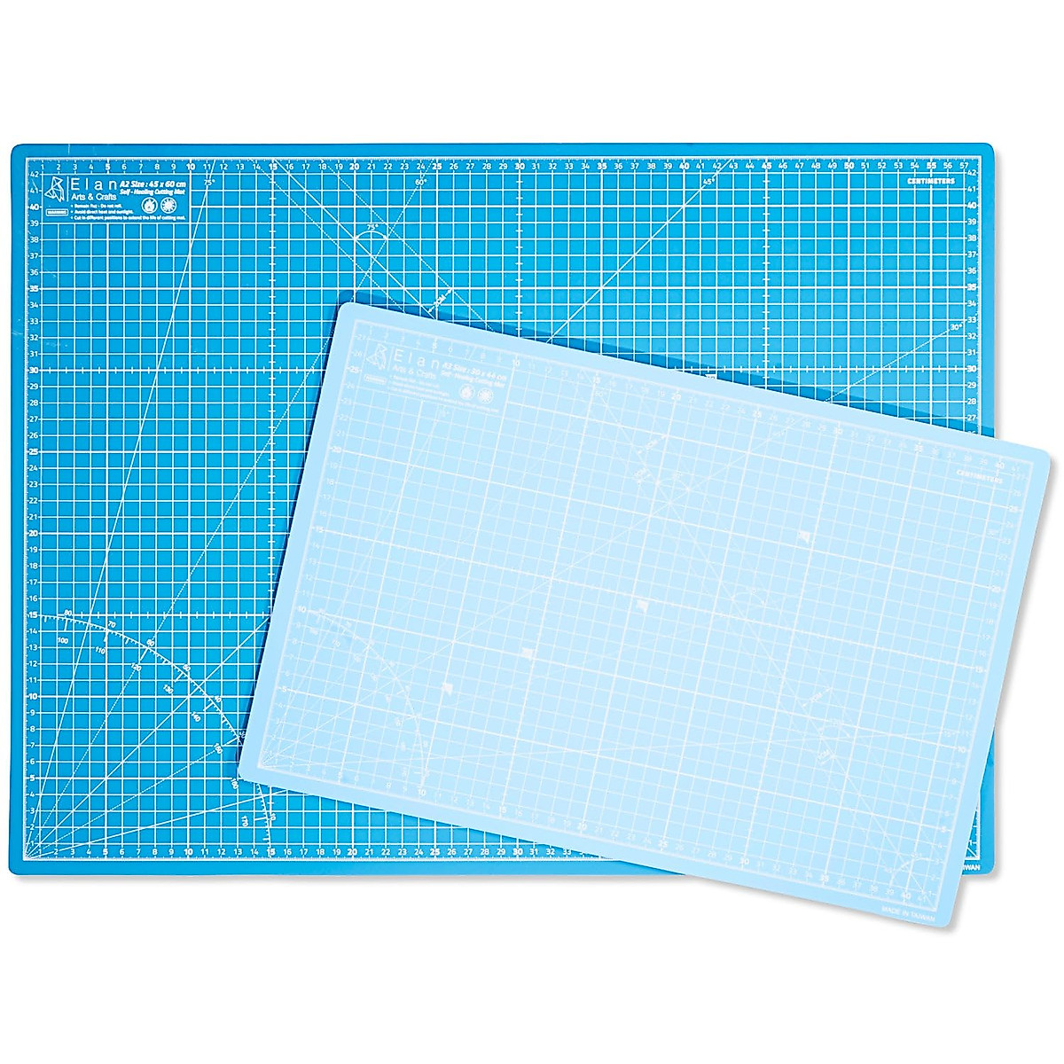 Elan Cutting Mat A3 Blue, Self Healing Cutting Mat 30 x 44 CM, 5-Ply Craft Mat Blue, Hobby Cutting Mat 30x44 CM, Fabric Cutting Board for Crafts, Quilting Cutting Board, Blue Cutting Mats for Crafts