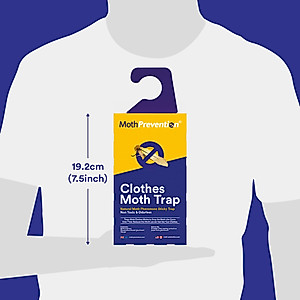 MothPrevention Powerful Clothes Moth Traps only for Clothes Closets Moths | Refillable Clothes Moth Trap | 3-Pack | Odor-Free & Natural Closet Clothing Moth Traps | Moth Pheromone Traps for House