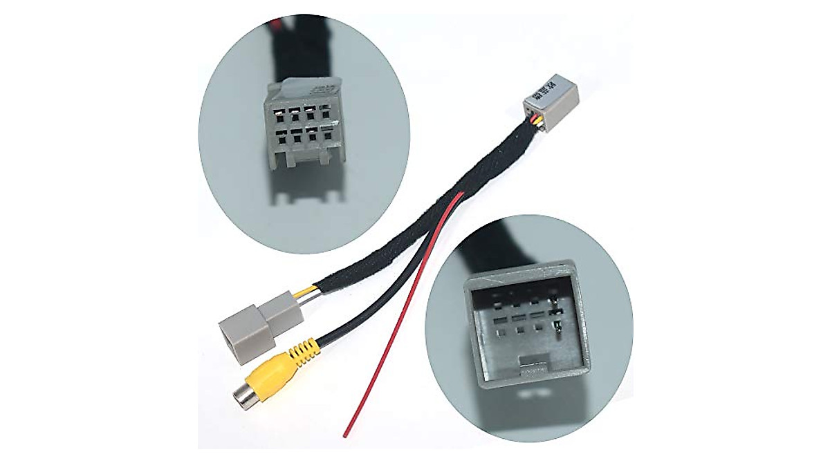 Strpump 8 Pin Car Rear View Backup Reverse Camera Adapter RCA Cable for ...