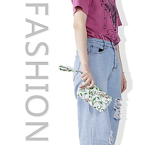 Women's Double Zipper Wallet Large with Removable Wristlet Clutch Cellphone Bag with Wristlet and ID Window(Blue morning glory)