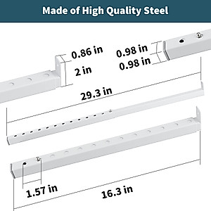 ZhouDaShu Adjustable Window Security Bars (Steel), Window Locks Bars Inside for Prevent Burglary, Window Stoppers for Vertical/Sliding Windows, Window Safety Bars Extends from 16.3-29.3 Inch(2 pcs)