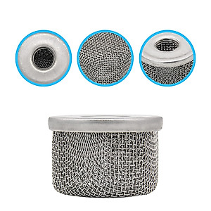 Homhelar 181073 or 181-073 Inlet Strainer Screen Filter with 1/2" NPT Thread Stainless Steel for Airless Paint Sprayer 455 495 Ultra 500 Ultra Max 695