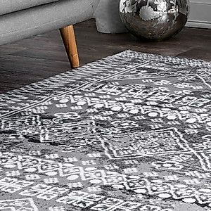 nuLOOM Transitional Moroccan Frances Area Rug, 8x10, Grey