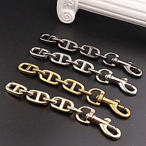 OLSEEY Purse Strap Extender 2Pcs Bag Extender Chain for Shoulder Bag Metal Chain Strap Extender Replacement Purse Extender Bag Extender Accessory(2 Pieces Vintage gold)