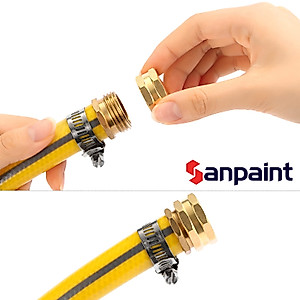 Sanpaint 2 Pack Garden Hose End Caps with Washers, Brass Spigot Cap, 3/4" Female End Cap