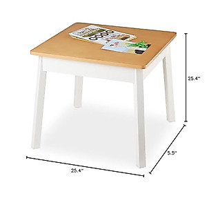 Melissa & Doug Wooden Square Table (White/Natural)