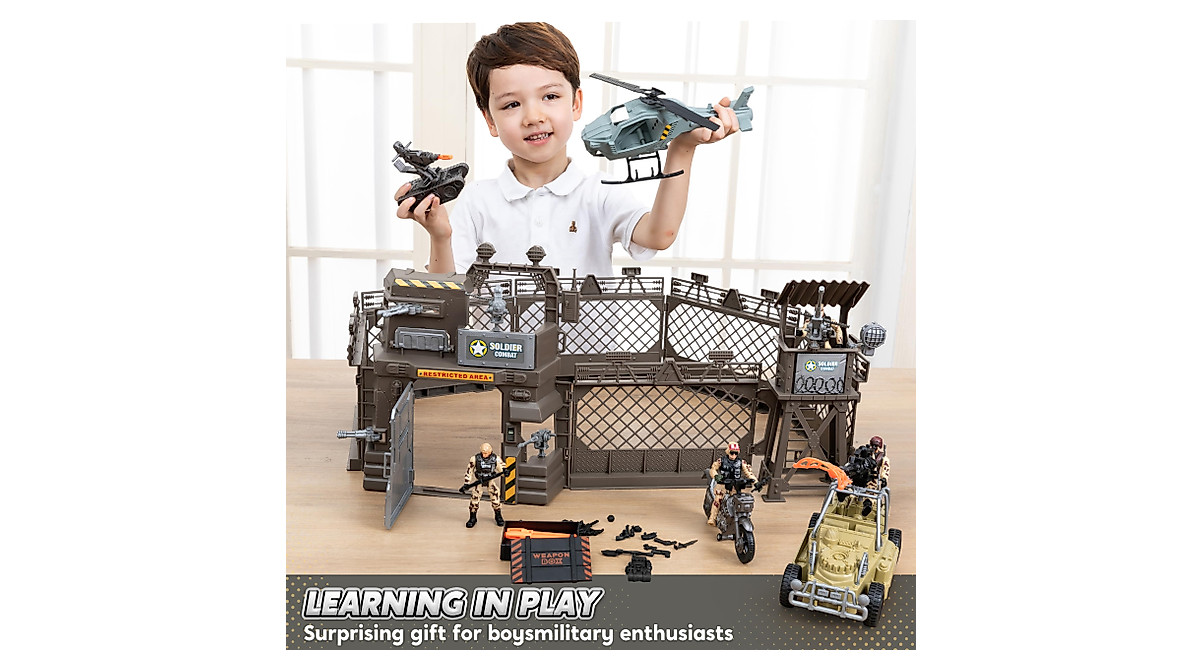 JOYIN Military Base Toys Set for Action-Packed Play