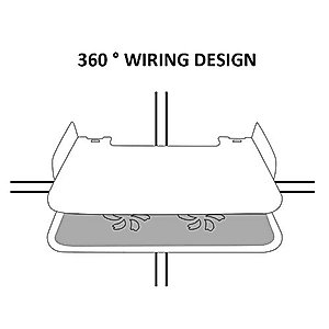 Denpetec Floating Shelf for TV Components,TV Box Shelf Thick DVD Player, Wall Hanging Shelf Punching-Free Storage Rack Floating Shelf for Set-Top Box Router Game Consoles for Home