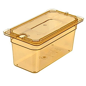 Carlisle FoodService Products 3086213 StorPlus High-Heat Third-Size Food Pan, 5.7 qt. Capacity, 12-3/4 x 7 x 6", Amber (Case of 6)