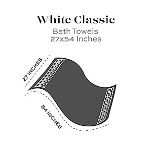 Luxury White Bath Large Towels | Set of 4 and Luxury Bath Sheet Towels Extra Large | 2 Pack Bundle