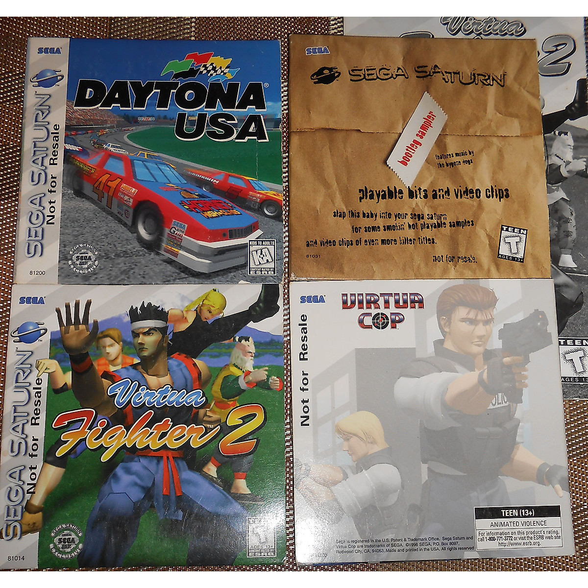 Sega Saturn 3 Free Games Promo NIB (Virtua Fighter 2/Virtua Cop/Daytona USA)