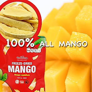ONETANG Freeze-Dried Fruit Mango Chips, 10 Pack Single-Serve Pack, Non GMO, Kosher, No Add Sugar, Gluten free, Vegan, Holiday Gifts, Healthy Snack 0.35 Ounce