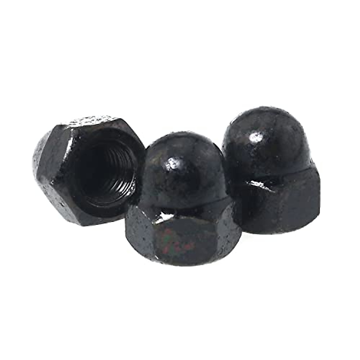 Acorn Nuts JianLing 25pcs Black Stainless Steel Hex Nut Female Cap Decorative Cap Nuts Caps Covers M6 Acorn Nut