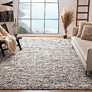 SAFAVIEH Natura Collection Area Rug - 8' x 10', Beige & Grey, Handmade Wool, Ideal for High Traffic Areas in Living Room, Bedroom (NAT263F)