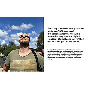2x Cannabis Premium Solar Eclipse Viewing Glasses - Safe, ISO Certified, Durable Paper Frames