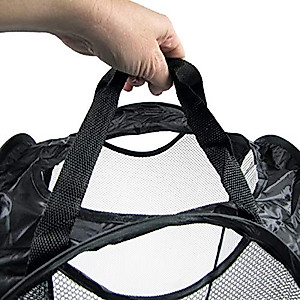 TG,LLC Treasure Gurus Mesh Pop Up Clothes Hamper w/Handles Collapsible Laundry Basket Bin College Dorm Bedroom Essentials